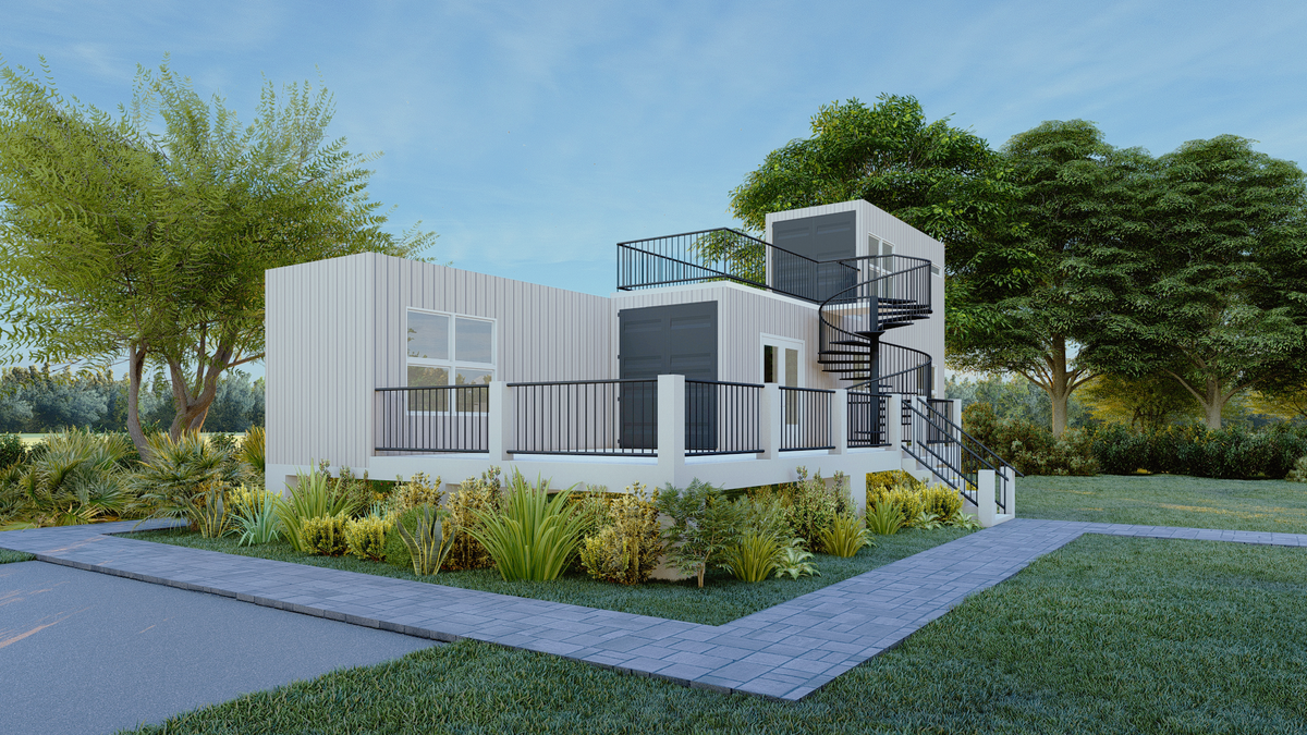 Container Home Model 1371– My Florida House Plans