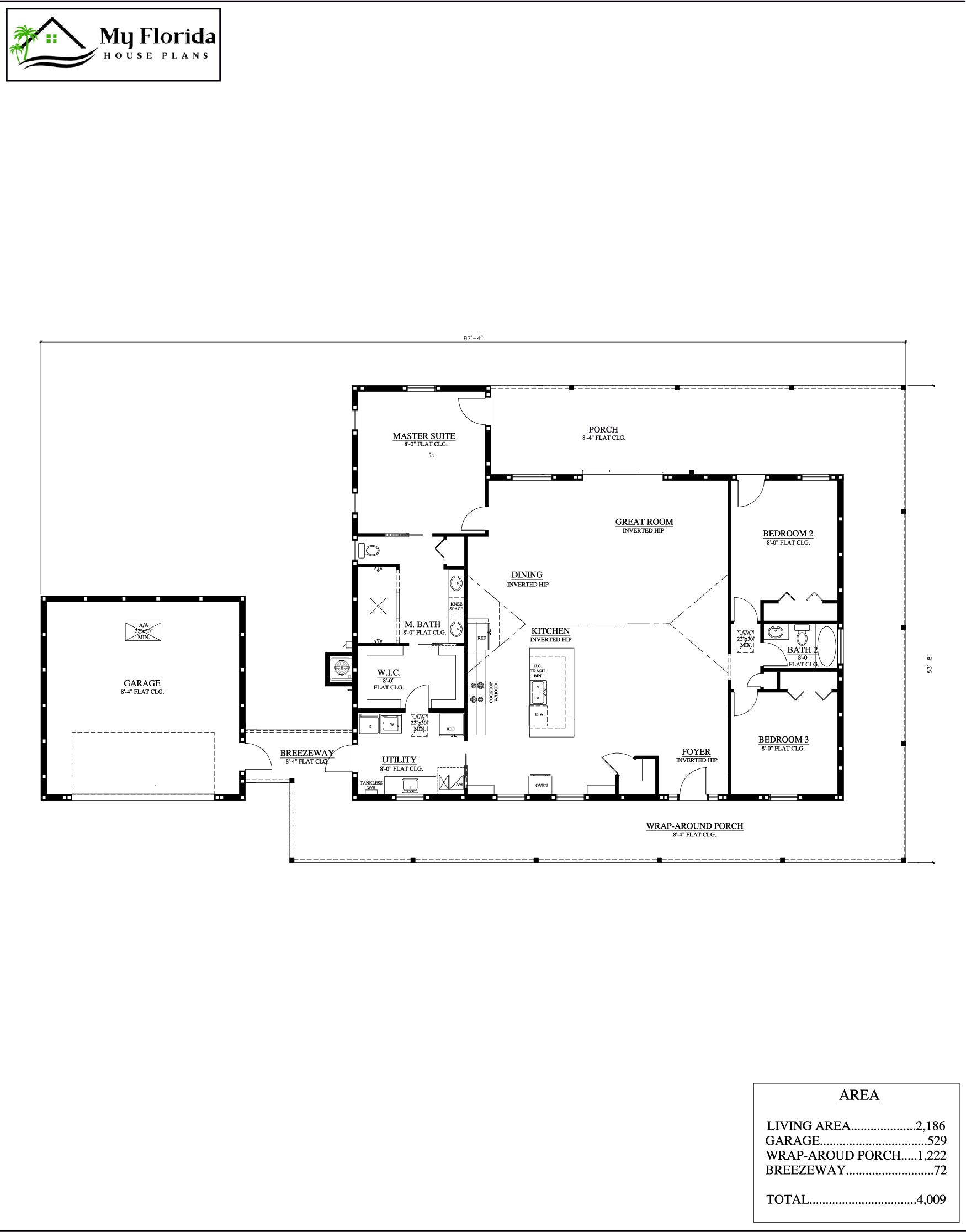 House Plans Model 2186– My Florida House Plans