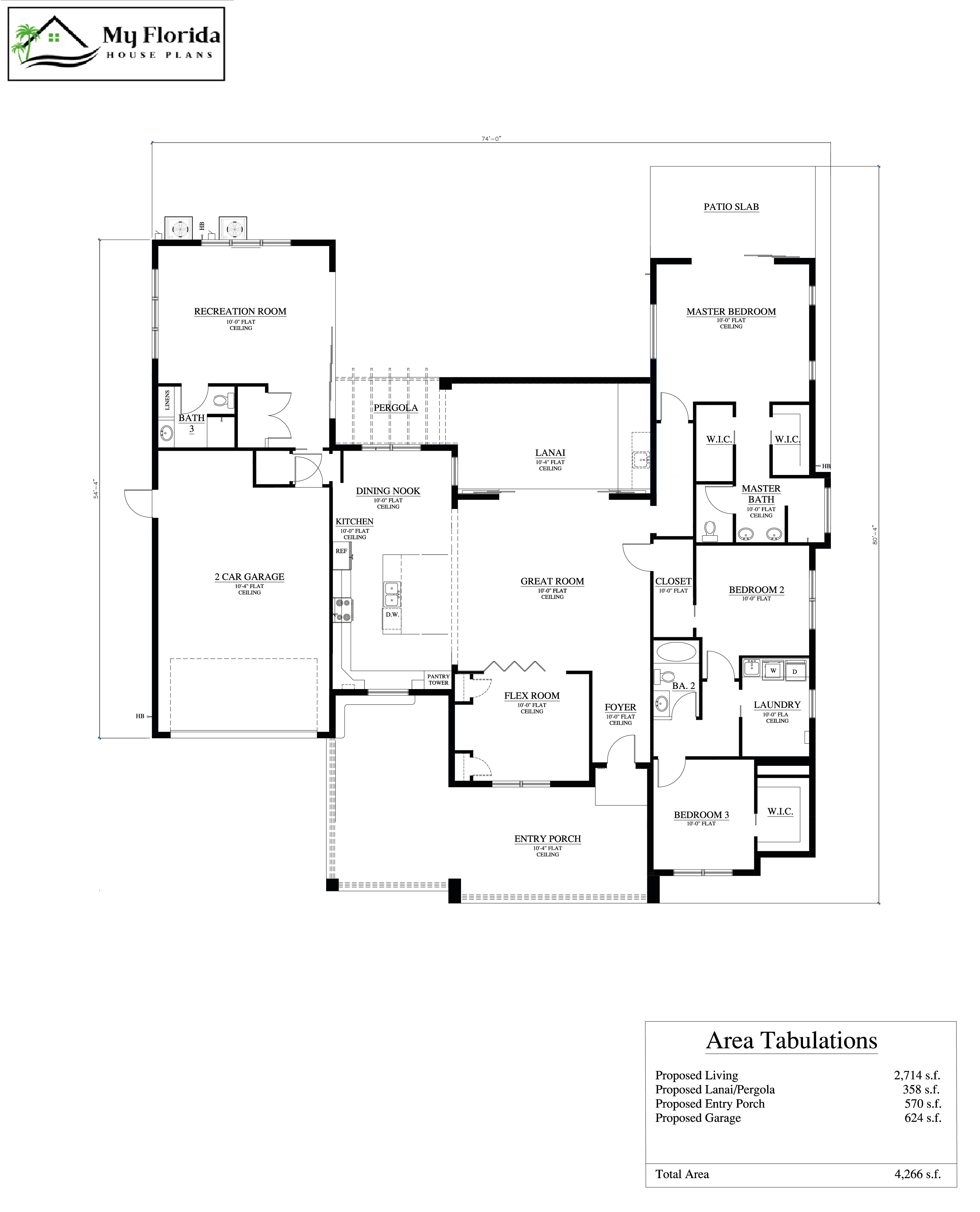 House Plans Model 2714– My Florida House Plans