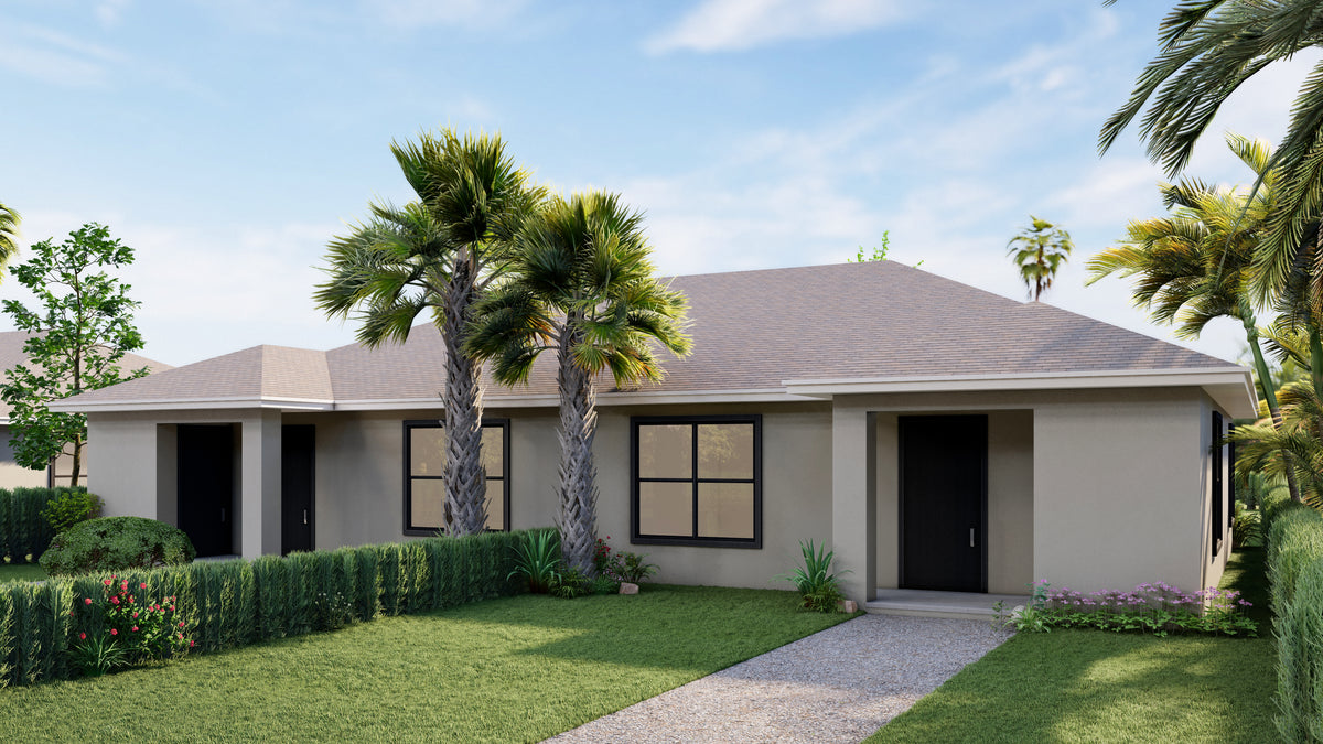 Duplex Plans Model 913– My Florida House Plans