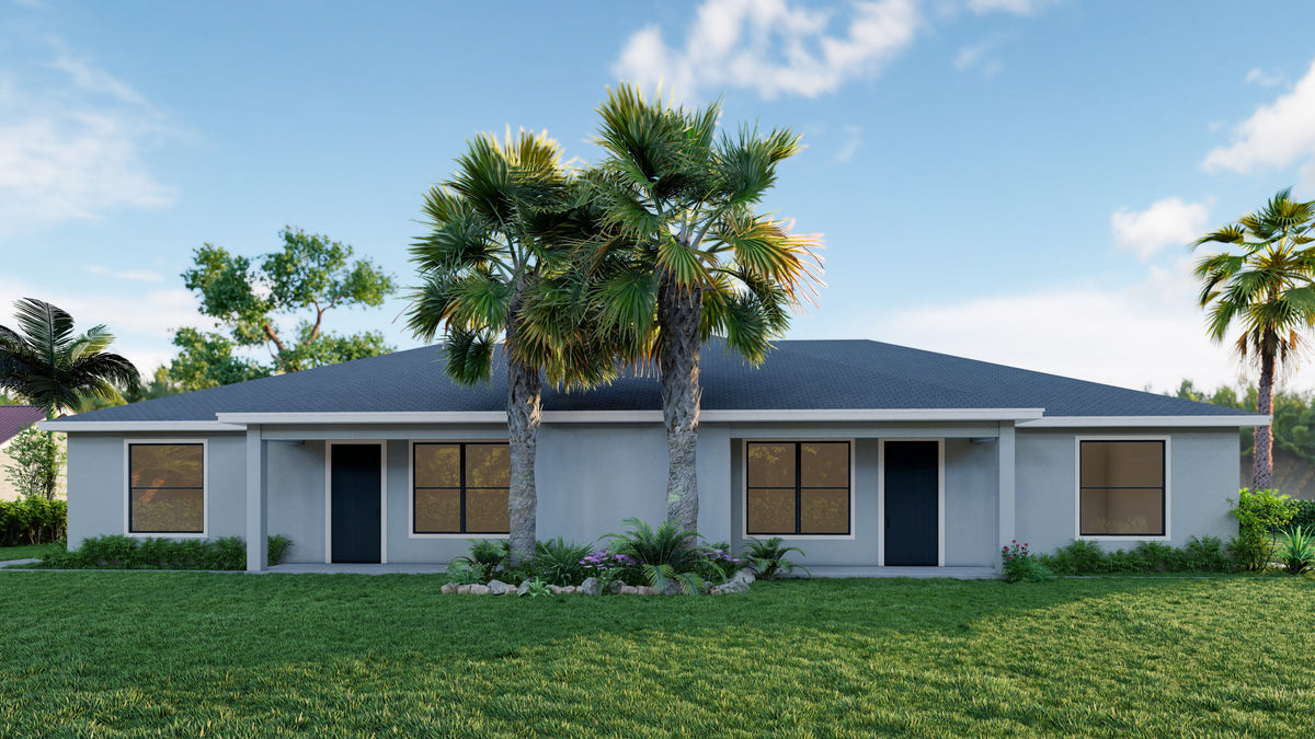 Duplex Plans Model 1167– My Florida House Plans