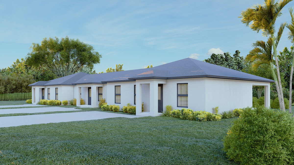 Triplex Plans Model 3335– My Florida House Plans